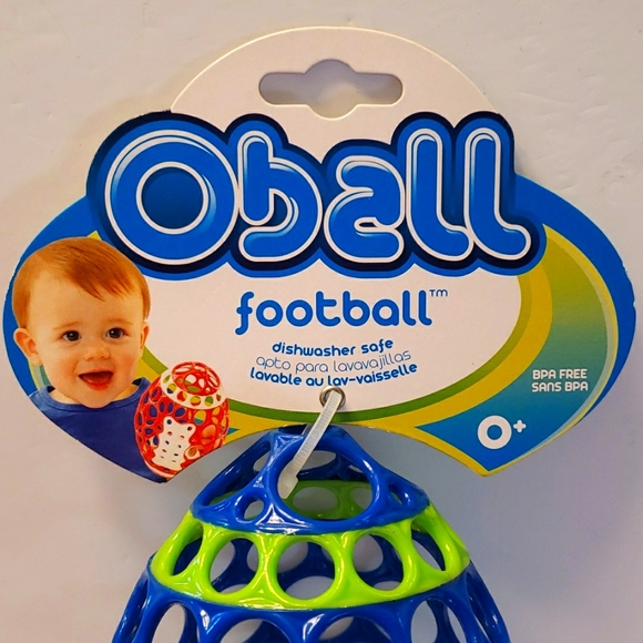 Oball | Toys | 32 Oball Football Blue Green Ages Newborn | Poshmark